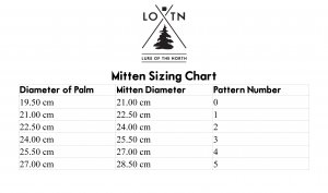 mitten sizing chart LOTN - Lure of the North